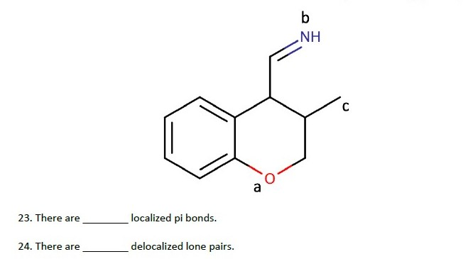 Solved b NH с a 23. There are localized pi bonds. 24. There | Chegg.com