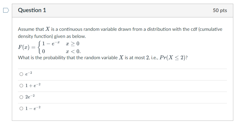 Solved Assume that X is a continuous random variable drawn | Chegg.com