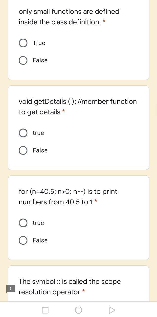 Solved only small functions are defined inside the class | Chegg.com