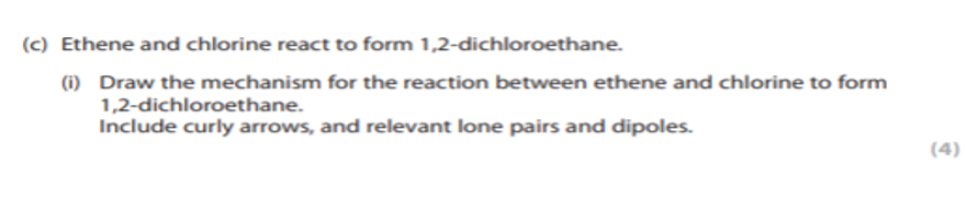 Solved (c) Ethene and chlorine react to form | Chegg.com