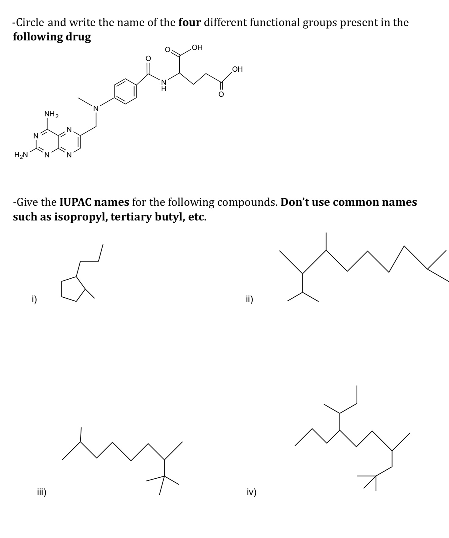 Solved -Circle and write the name of the four different | Chegg.com