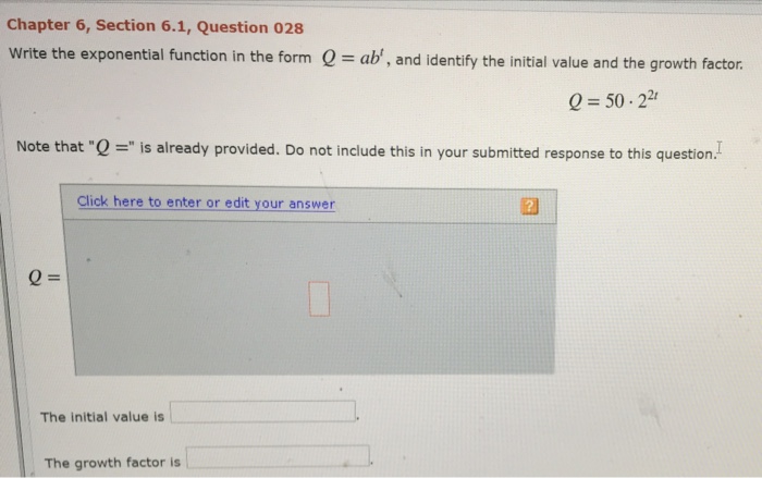 Solved Chapter 6, Section 6.1, Question 028 write the | Chegg.com