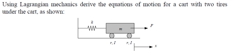 Solved Using Lagrangian mechanics derive the equations of | Chegg.com