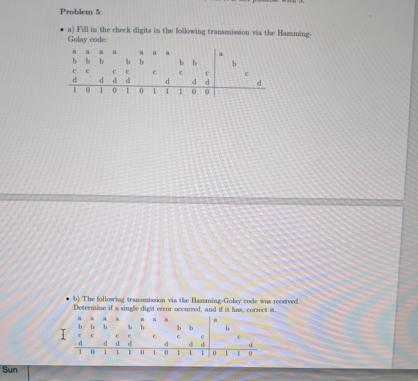 Problem 5: . a) Fill in the check digits in the | Chegg.com