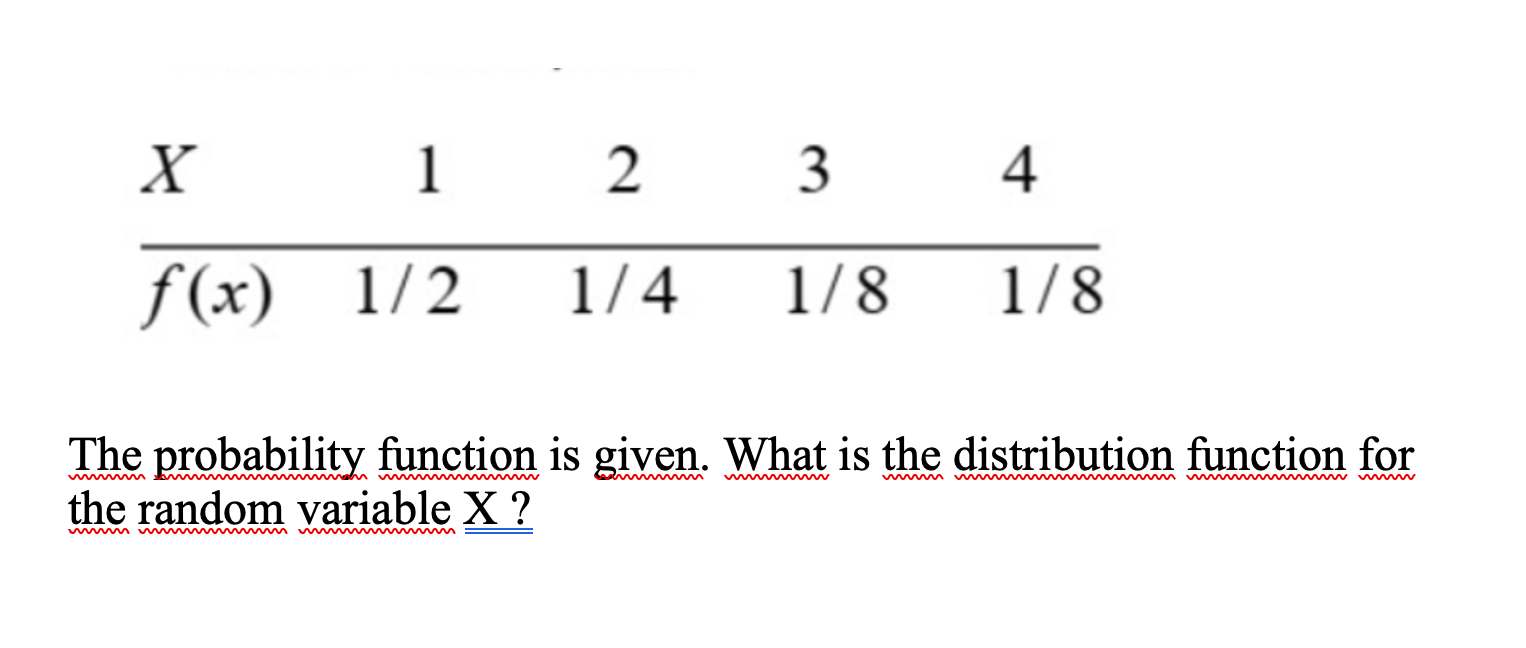 Solved The probability function is given. What is the | Chegg.com