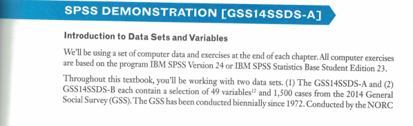 Solved SPSS DEMONSTRATION [GSS14SSDS-A] Introduction to Data | Chegg.com