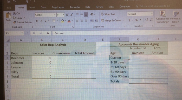 Solved 8. In the Invoice Reports worksheet, Laura used the | Chegg.com
