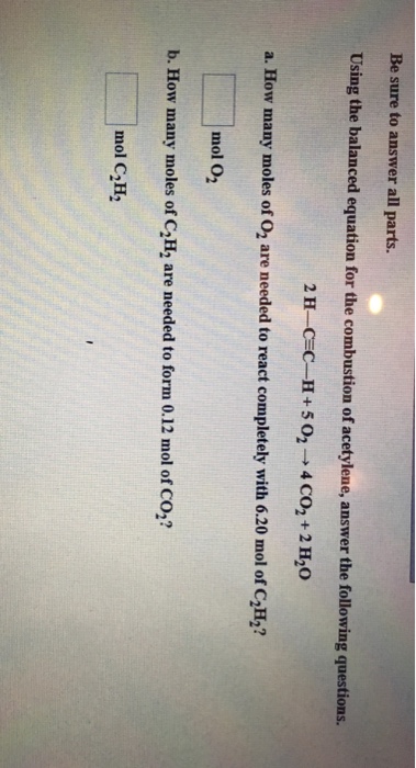 Solved Be sure to answer all parts Using the balanced | Chegg.com