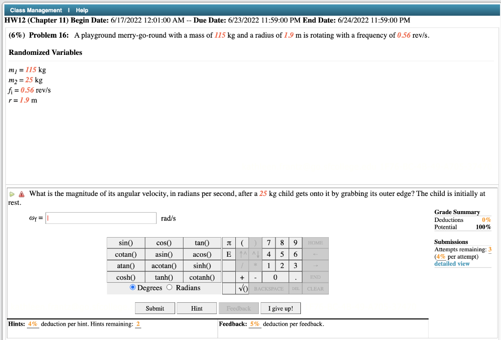 Solved Class Management | Help HW12 (Chapter 11) Begin Date: | Chegg.com