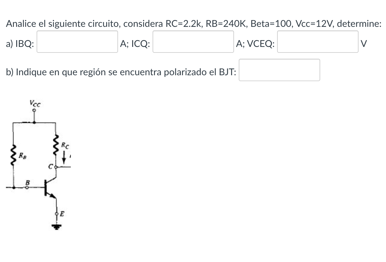 Solved Analice el siguiente circuito, considera | Chegg.com