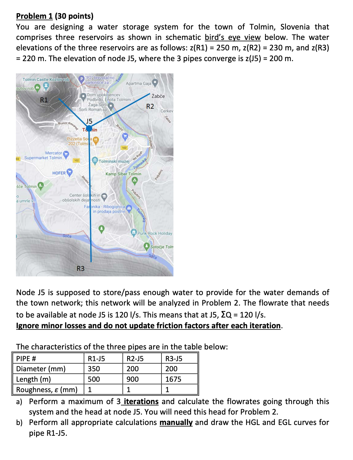 Solved Problem 1 ( 30 ﻿points)You are designing a water | Chegg.com