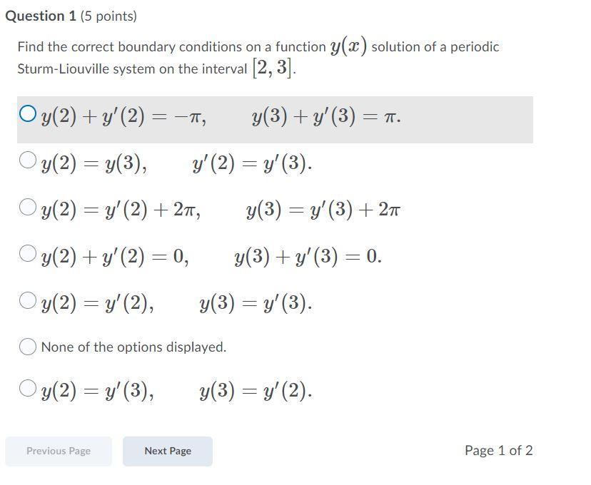Solved Question 1 (5 points) Find the correct boundary | Chegg.com