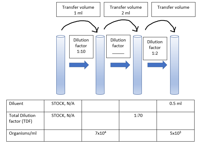 Solved Transfer volume 1 ml Transfer volume Transfer volume | Chegg.com