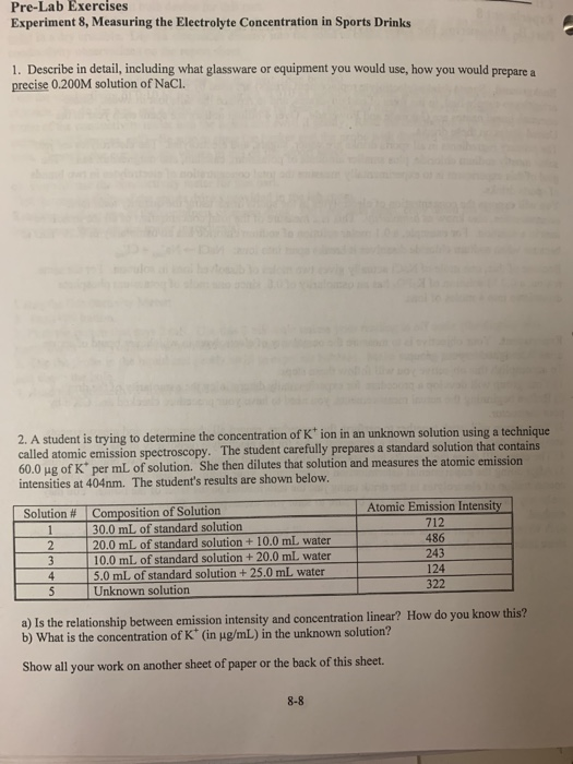 Solved Pre-Lab Exercises Experiment 8, Measuring the | Chegg.com