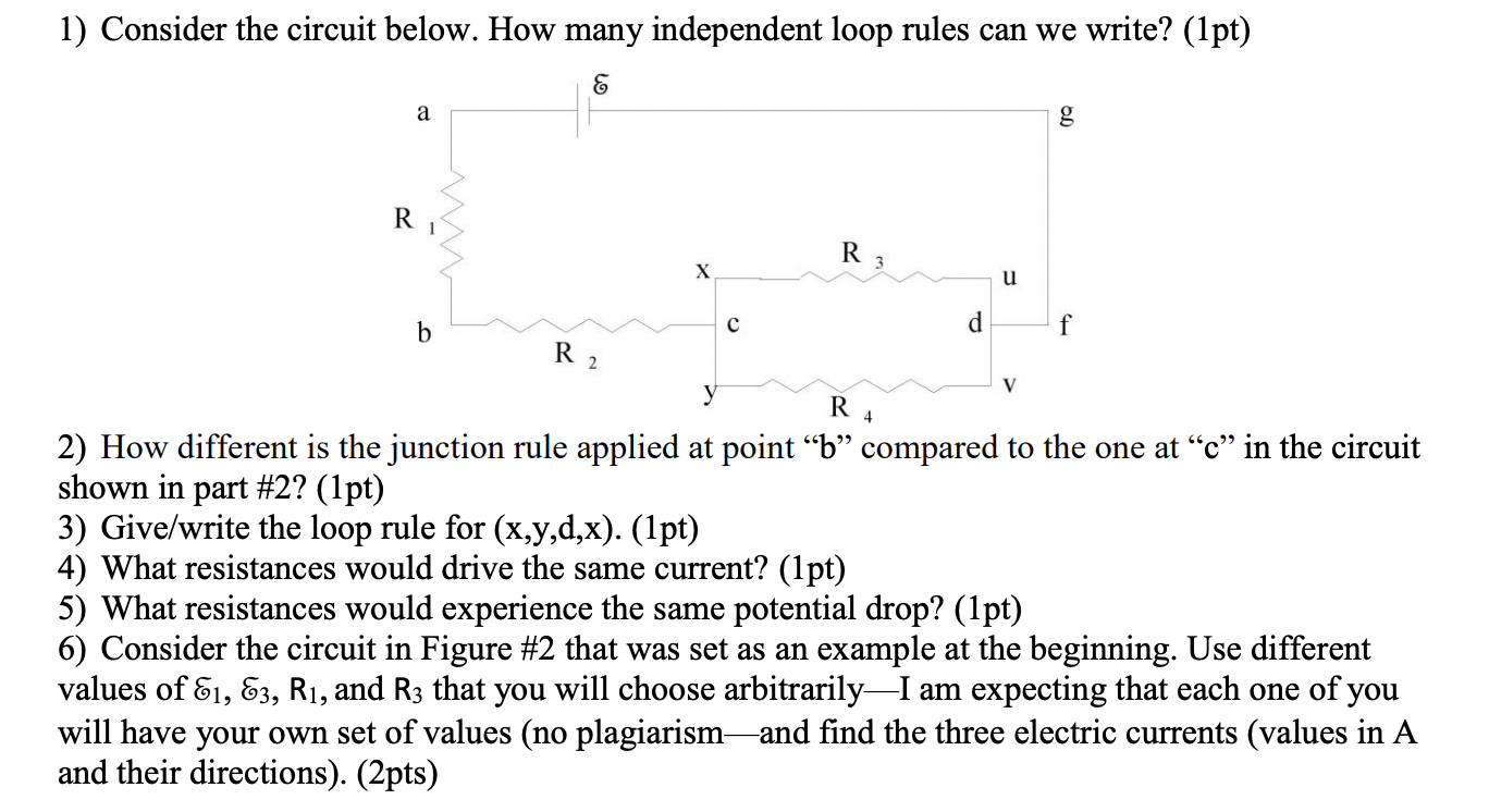 Solved 1) Consider the circuit below. How many independent | Chegg.com