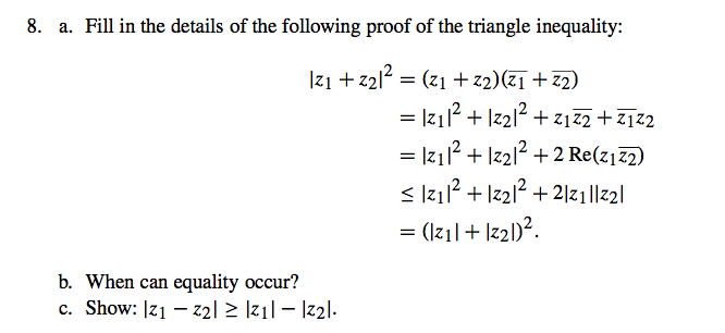 8. a. Fill in the details of the following proof of | Chegg.com