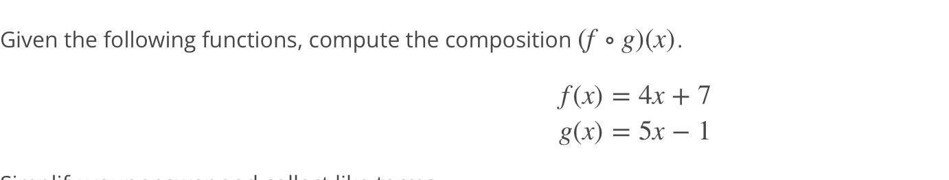 Solved Given the following functions, compute the | Chegg.com