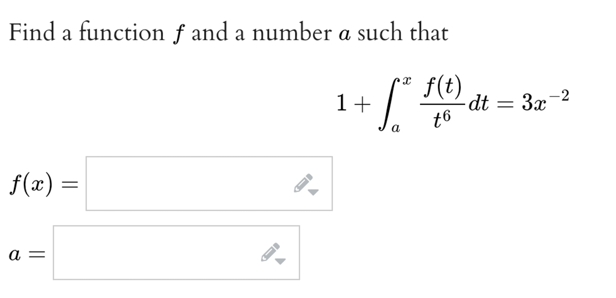 Solved Find a function f ﻿and a number a such | Chegg.com