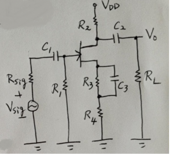 Solved Draw the alternating current equivalent circuit of | Chegg.com