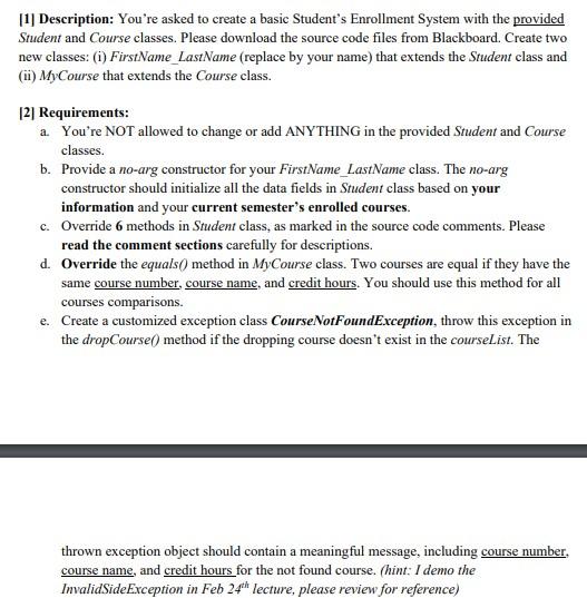 Solved a [1] Description: You're asked to create a basic | Chegg.com