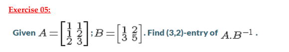 Solved Exercise Ub Given Aleft Begin Array Ll 1 And 
