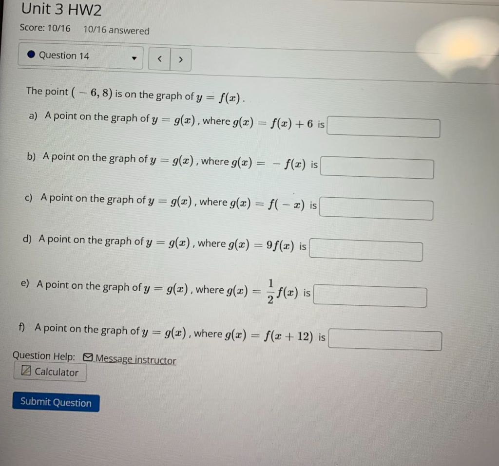 Solved Unit 3 HW2 Score: 10/16 10/16 answered Question 14