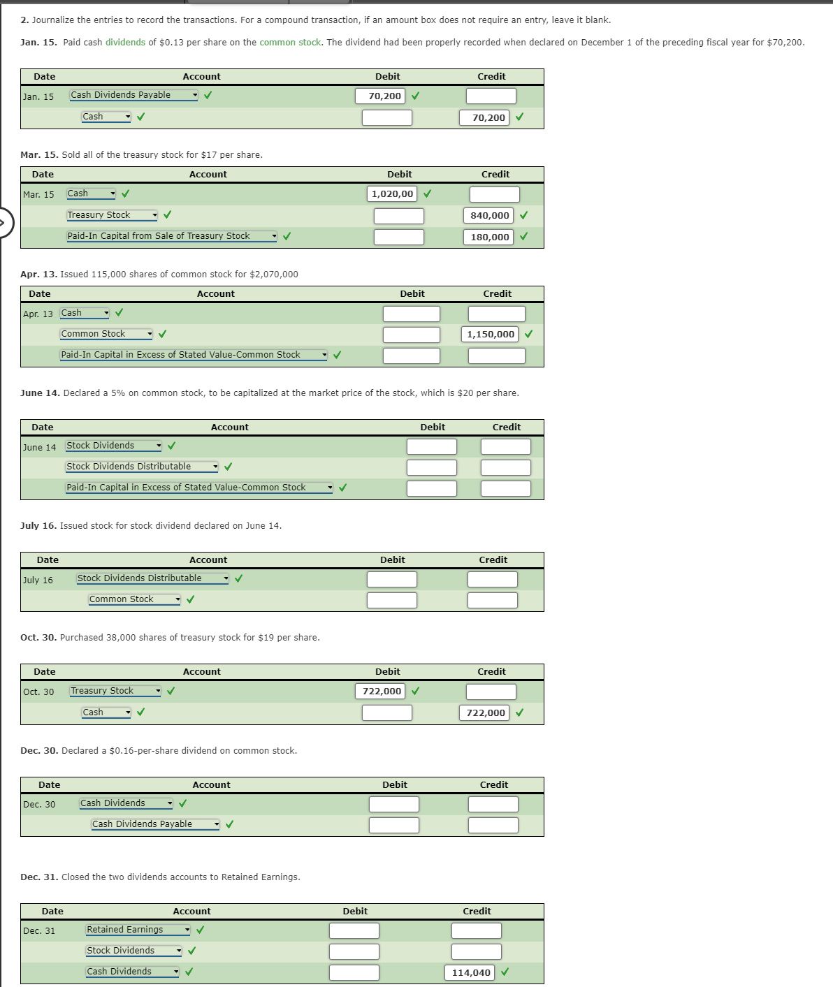 2. Journalize the entries to record the transactions. | Chegg.com