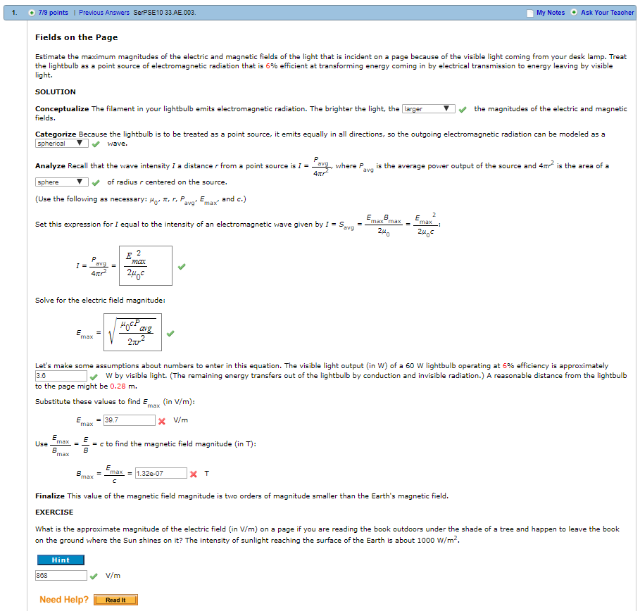 Solved I can't seem to figure out how to calculate Emax and | Chegg.com