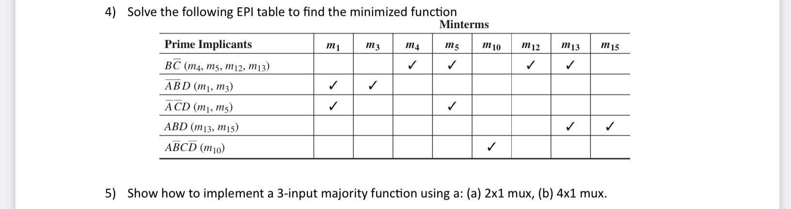 Solved 4 Solve The Following Epi Table To Find The 