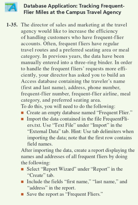 Solved Database Application: Tracking Frequent-Flier Miles | Chegg.com