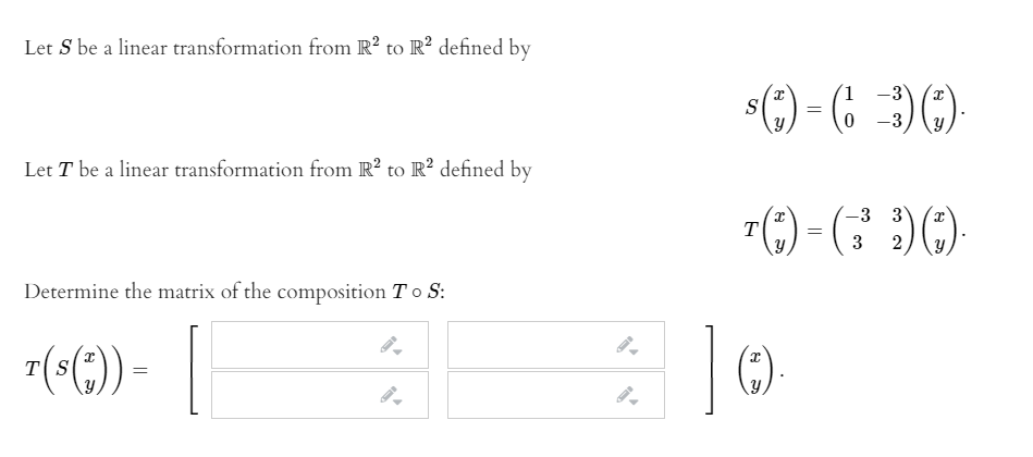 Solved Let S be a linear transformation from Rto R2 defined | Chegg.com