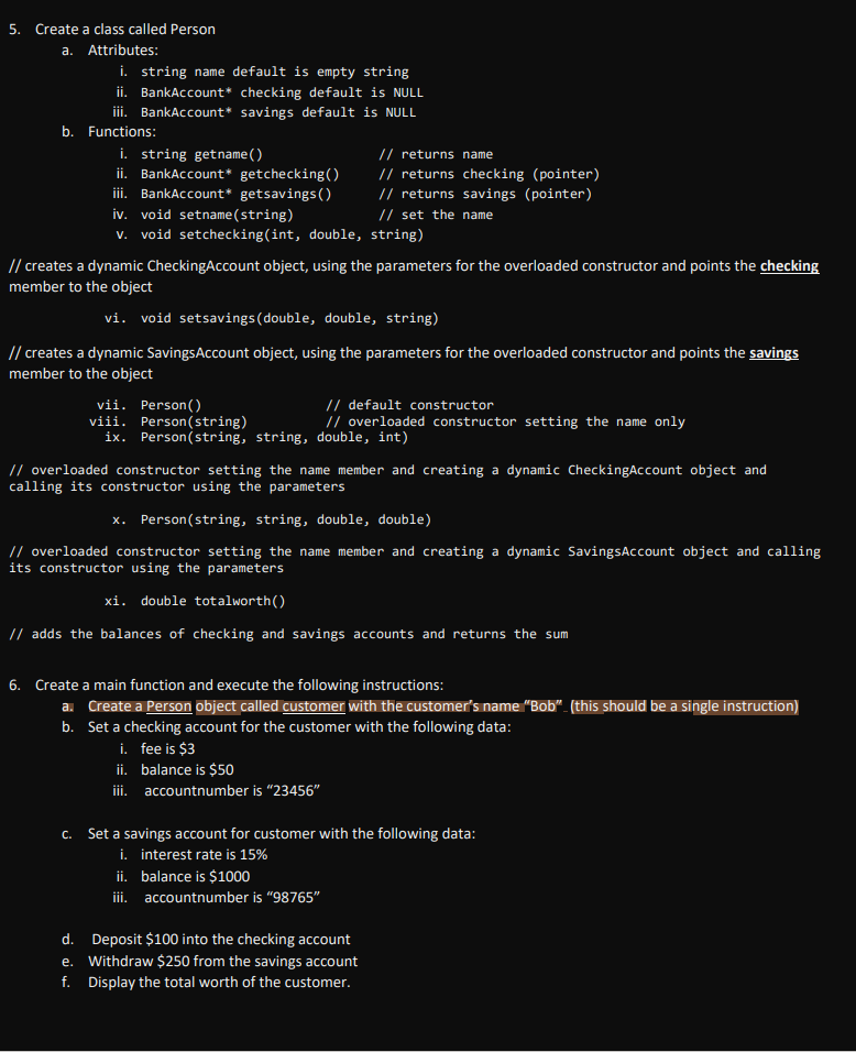 Solved a V. v. 1. Create a class called Account a. | Chegg.com