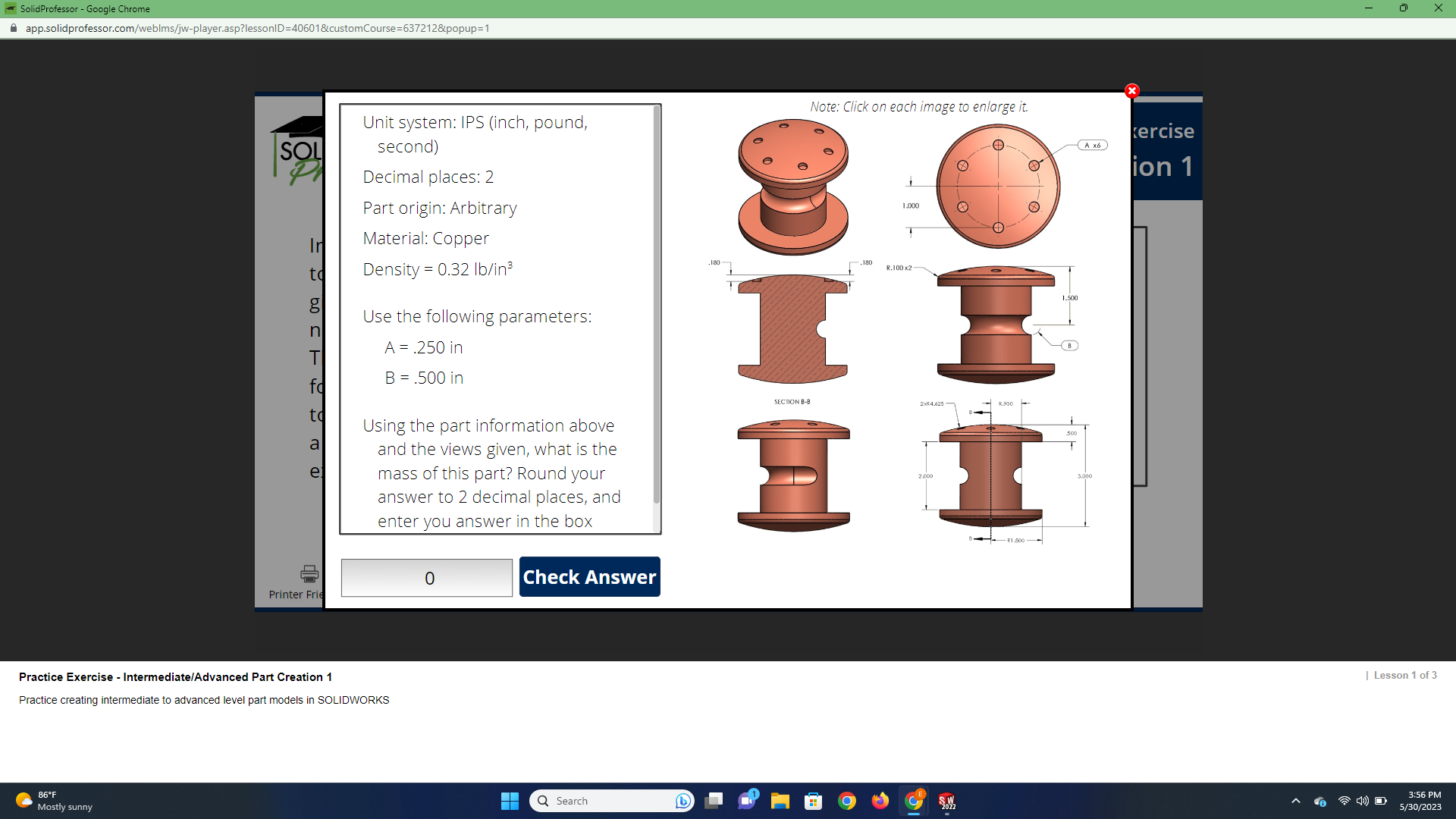Solved Unit system: IPS (inch, pound, second) Decimal | Chegg.com