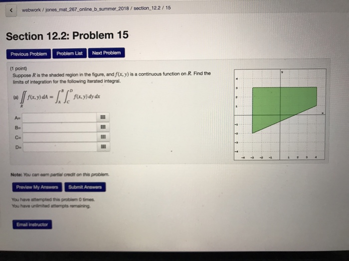 Solved Section 12.2: Problem 13 Previous Problem Problem | Chegg.com