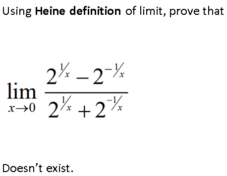 Solved Using Heine definition of limit, prove that 2% - 25% | Chegg.com