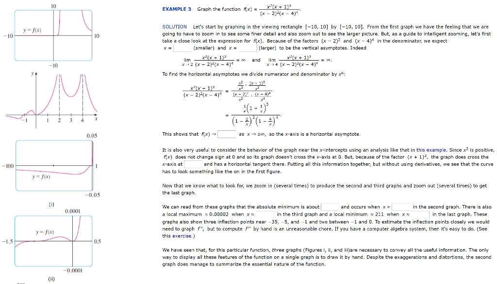 Solved 10 x,x + 1" (x 2)(x - 4) EXAMPLE 3 Graph the function | Chegg.com