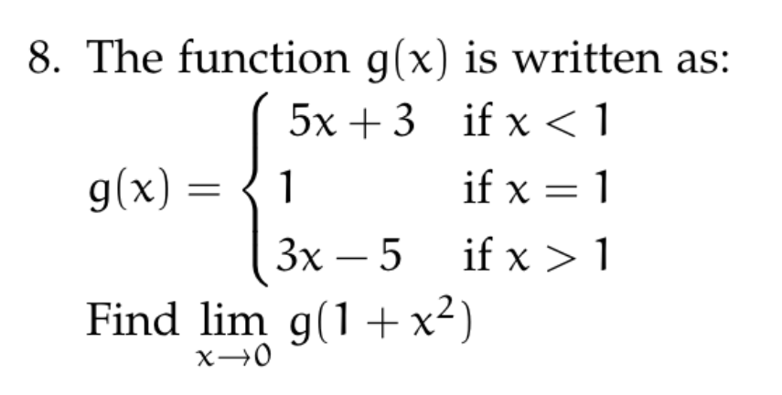 Solved The function g(x) ﻿is written | Chegg.com
