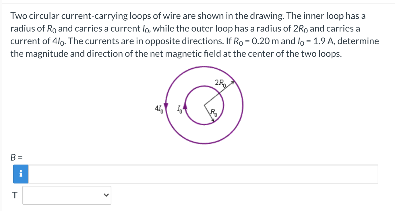 Solved a Two circular current-carrying loops of wire are | Chegg.com