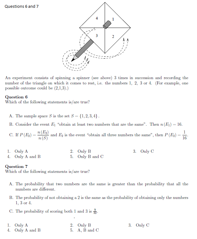 Solved Questions 6 and 7 32 An experiment consists of | Chegg.com