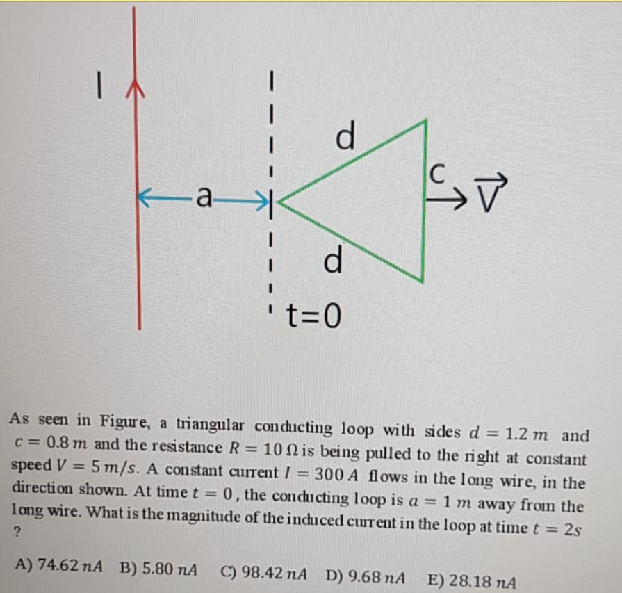 Solved As seen in Figure, a triangular conducting loop with | Chegg.com