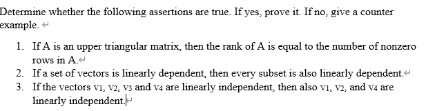 Solved Determine whether the following assertions are true. | Chegg.com