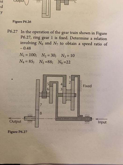 nt Output Figure P6.26 P6.27 In the operation of the | Chegg.com