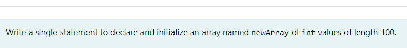 Solved Write a single statement to declare and initialize an | Chegg.com