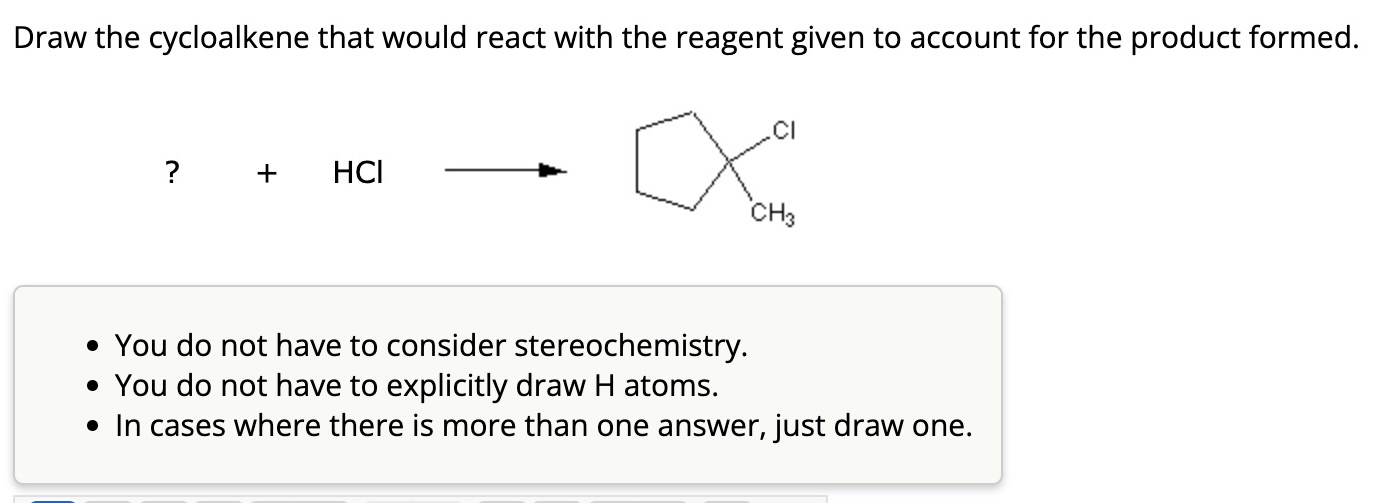 Solved Draw the cycloalkene that would react with the | Chegg.com