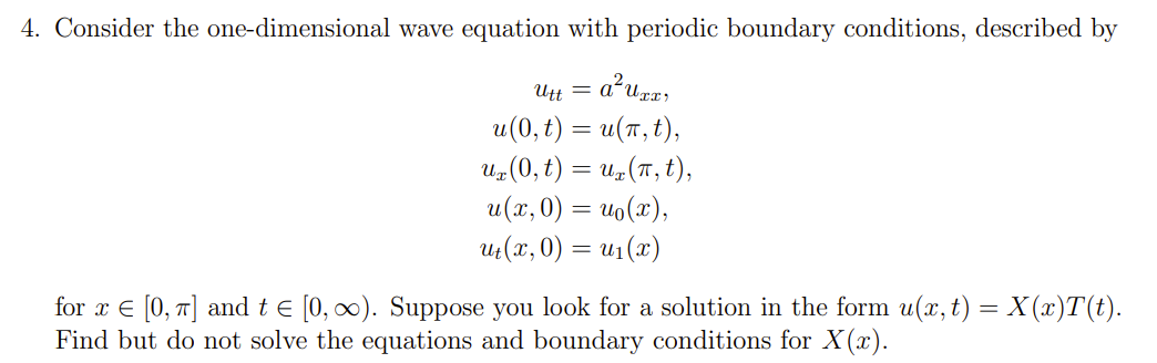 Solved Consider the one-dimensional wave equation with | Chegg.com