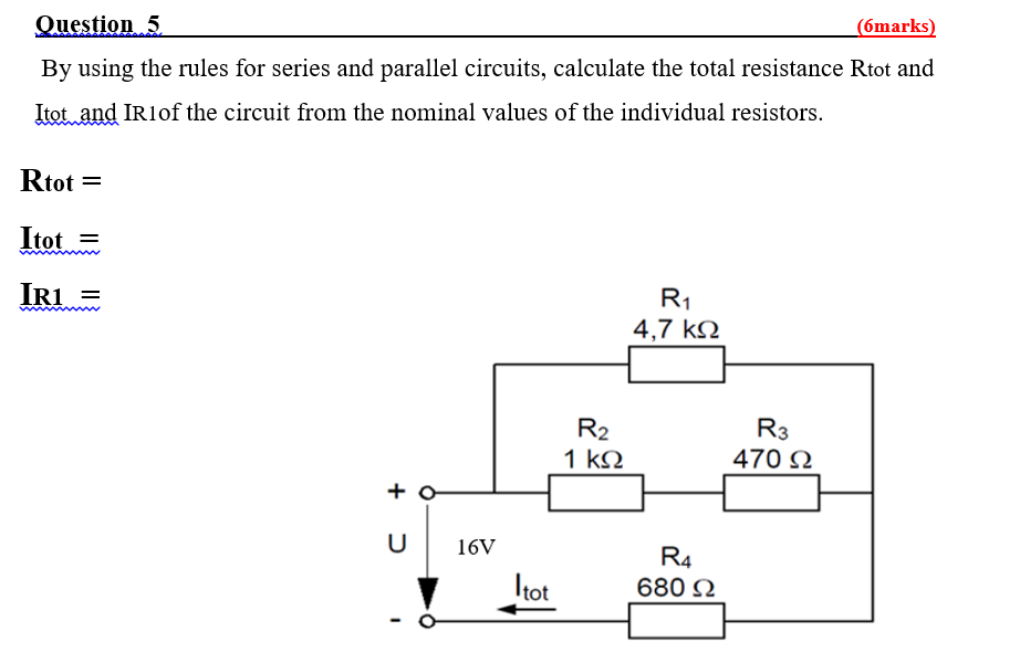 Solved Question 5 (6marks) By using the rules for series and | Chegg.com