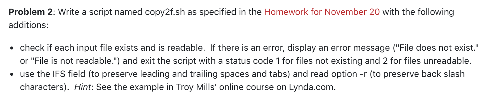 Solved #!/bin/bash input="$2" while IFS= read -r | Chegg.com