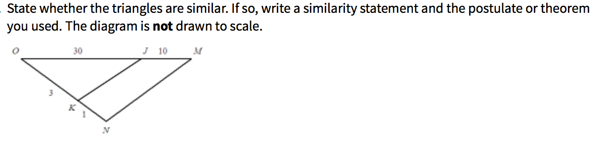 Solved State whether the triangles are similar. If so, write | Chegg.com