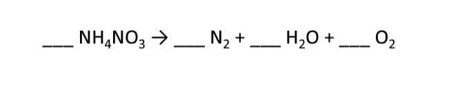 Solved _NH3+…Br2→…NH4Br+…N2…NH4NO3→…N2+…H2O+…O2…PCl5+…AsF3→… | Chegg.com