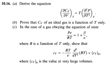 Solved CS"),- (?), 10.16. (a) Derive the equation (acy av | Chegg.com